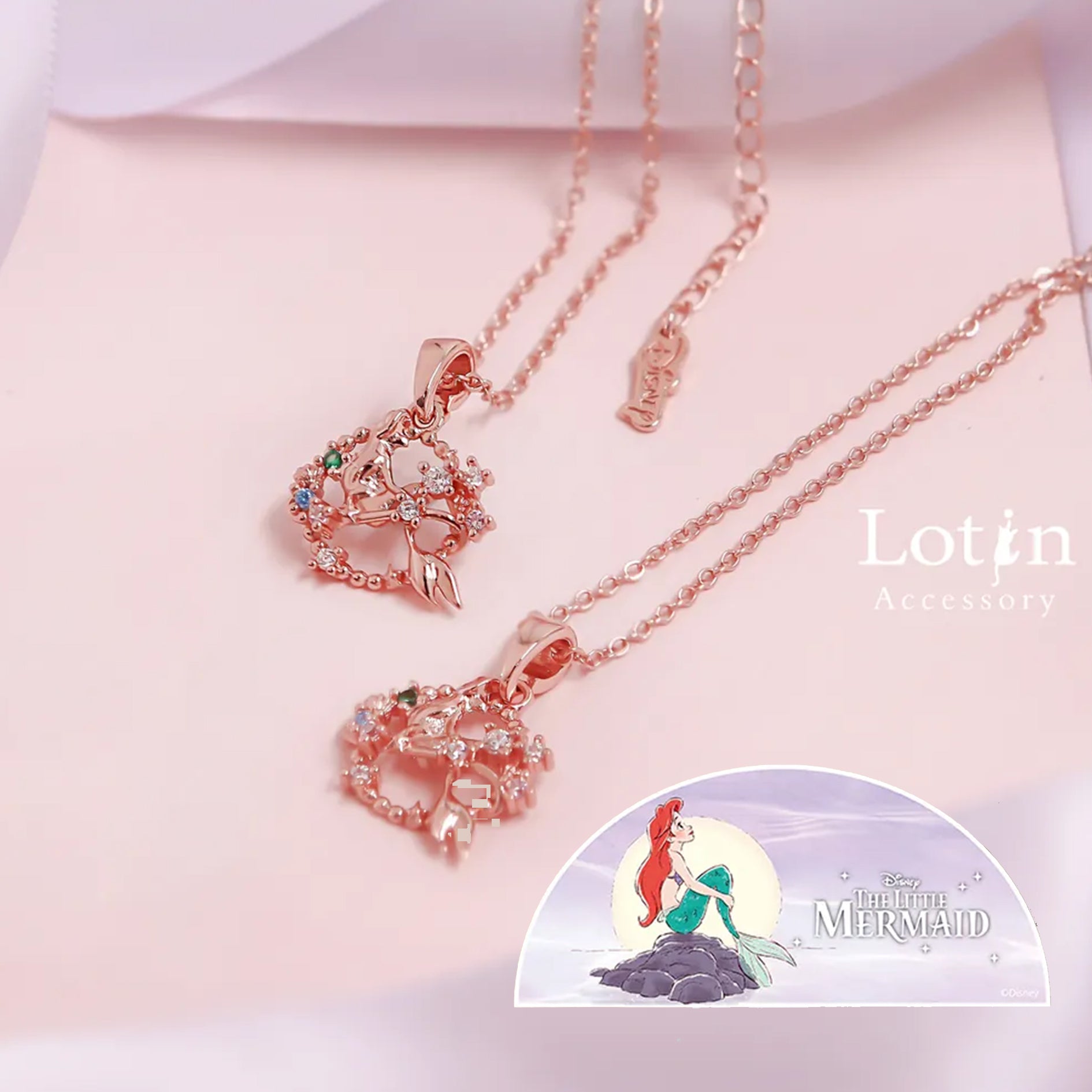 台灣製/Lotin x Disney美人魚鎖骨鍊 – mini-living-shop